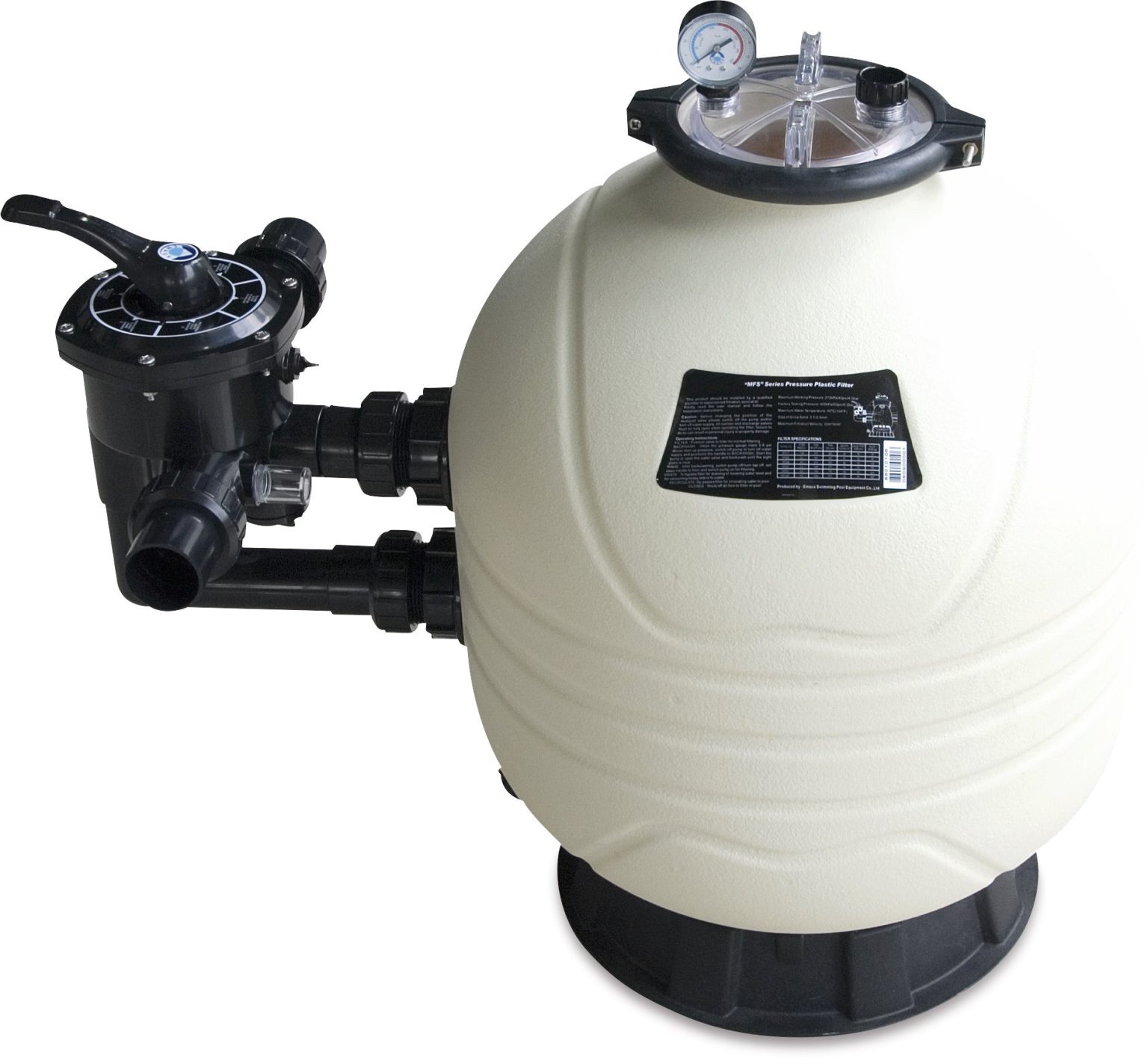 Mega+ MFS 24,7 m3/h Side Mount zandfilter - Sauna's & Zwembaden